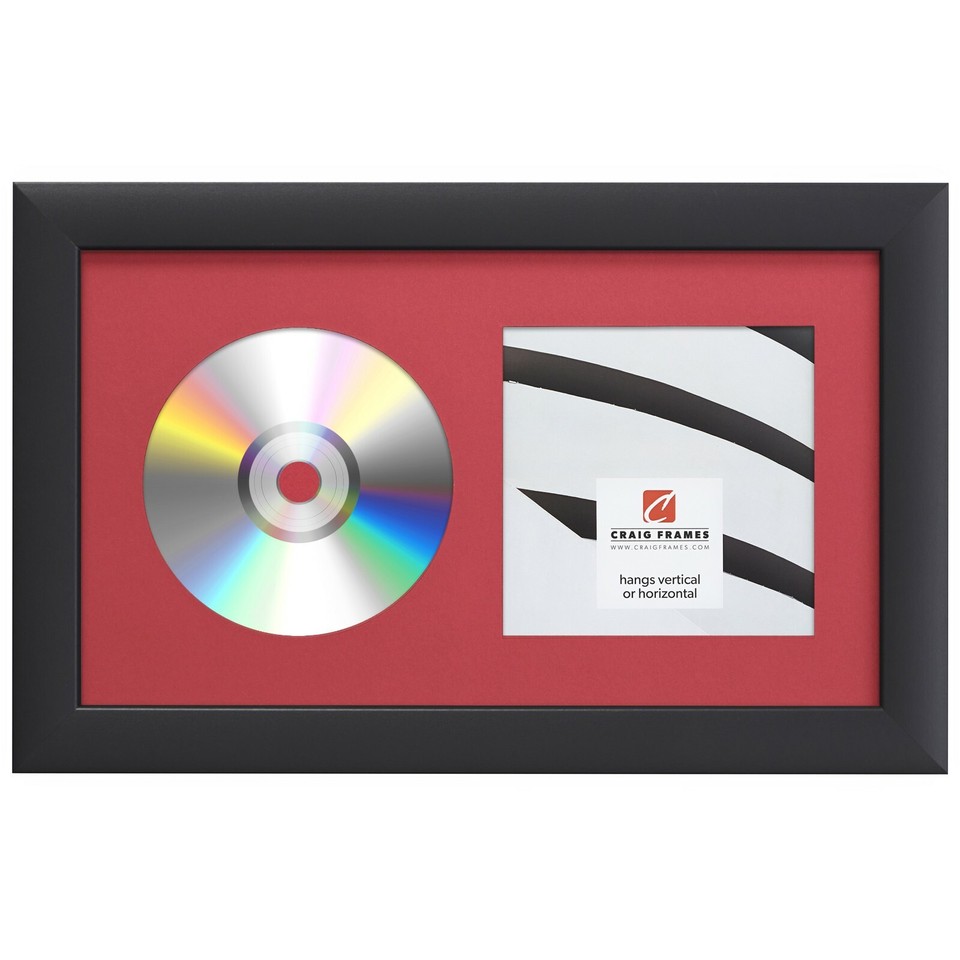 Craig Frames Complete 7x12 CD Display Black Frame with Glass and ...