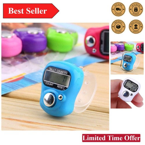 Advanced 5 Digit Hand Tally Counter - Adjustable Finger Ring & Easy LCD ...