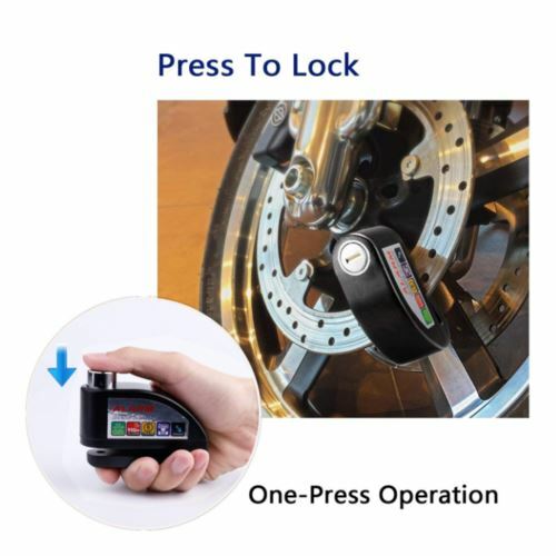 Motorcycle anti theft 110db alarm brake rotor disc lock scooter ...