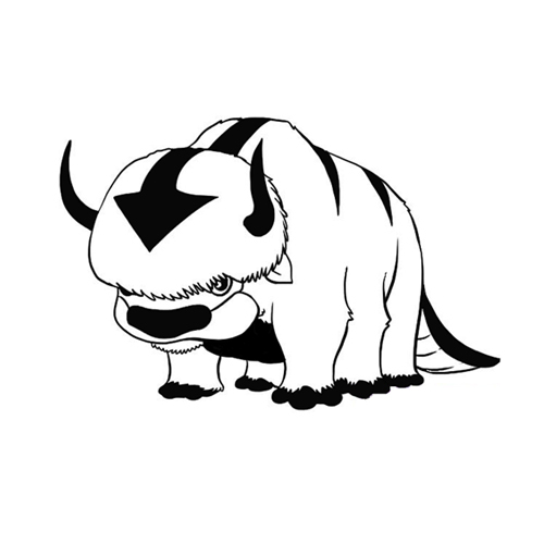Appa Bison shadow Avatar for Car Window Bumper Wall Laptop Tablet Decal ...
