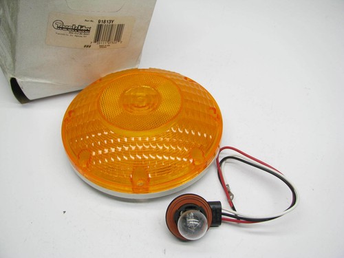 Truck-lite 91813Y School Bus Warning Light Lens - Round, Yellow, W ...
