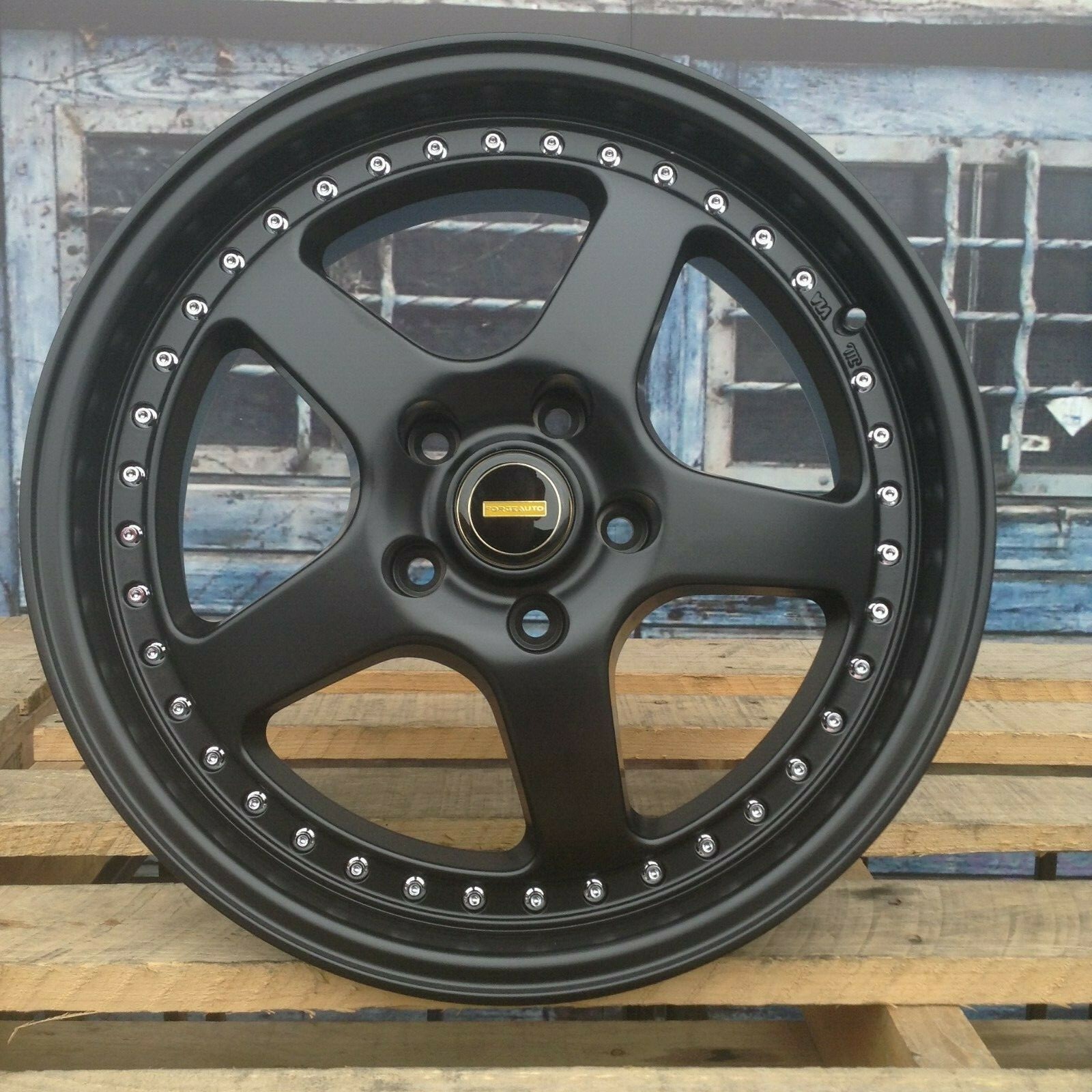 18" ForgeAuto FA 5 Wheels Racing Black Size 18x8 PCD 5x120 Holden ...