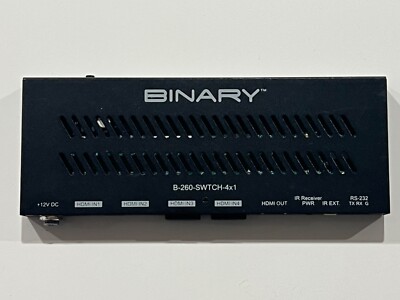 Binary 4K Ultra HD HDMI Switch B-260-SWTCH-4x1 --- *No Power Cord* | eBay