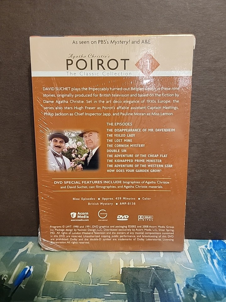Agatha Christies Poirot: Classic Collection - Set 1 (3-DVD, 2009, Acorn ...