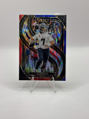 C.J. Stroud #128 Red Blue Prizm Shock Premier Level 2024 Panini ...