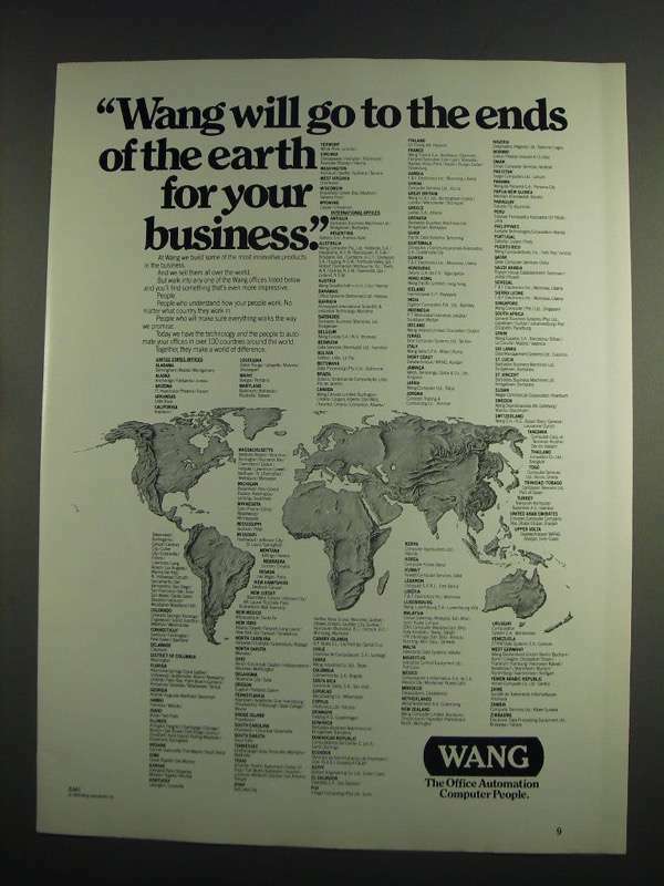 1984 Wang Computers Ad - Go To The Ends of the Earth | eBay