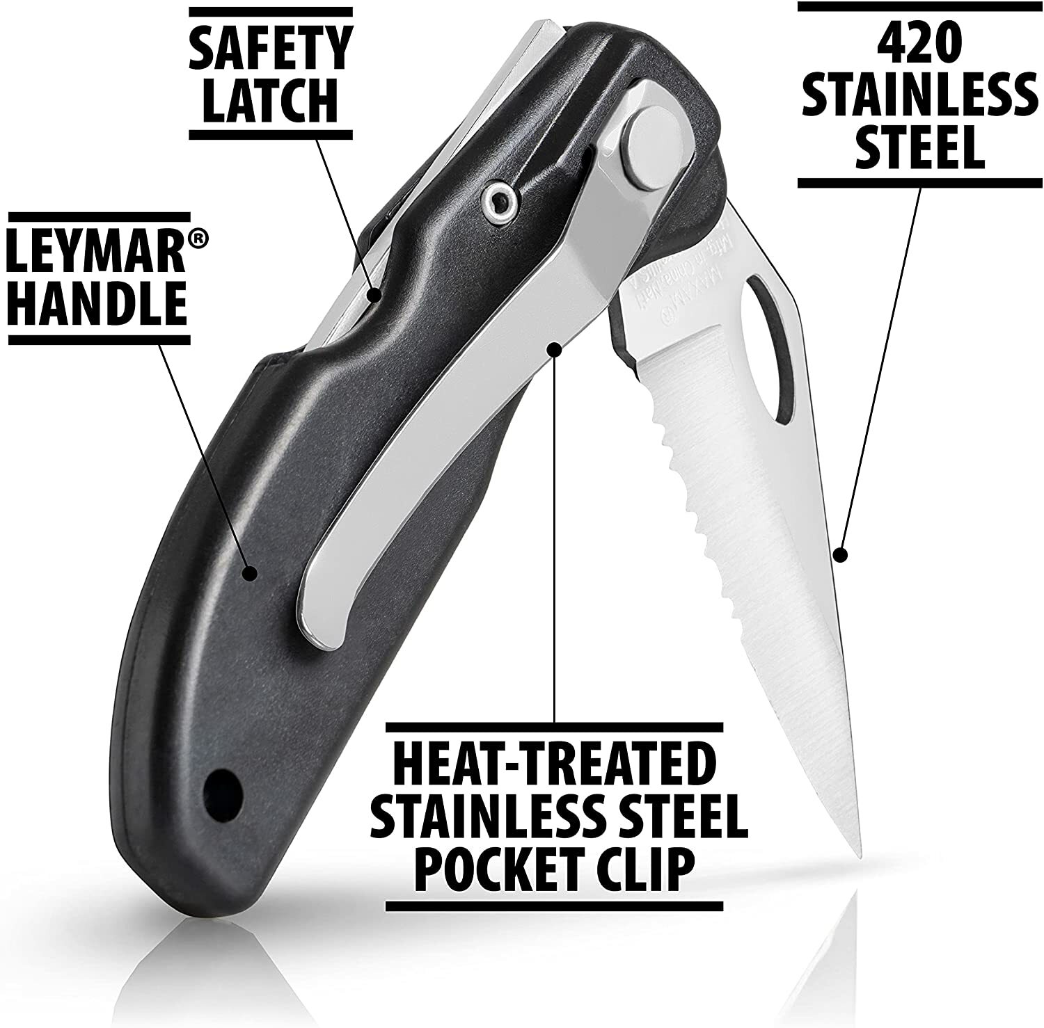 Pocket Knife Small Folding Lockback Clip Cool Work Hunting Camping ...