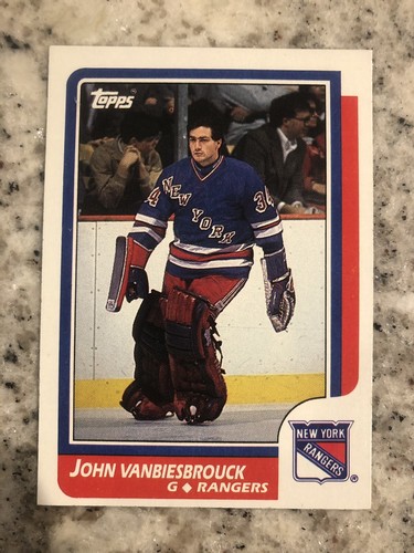 1986-87 TOPPS JOHN VANBIESBROUCK ROOKIE #9 RC MINT RANGERS | eBay