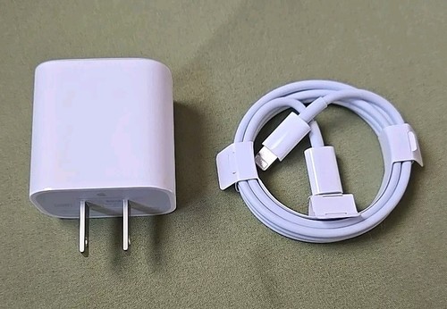 Genuine OEM Apple A2305 A2561 20W USB-C Wall Charger & data Cable iPad ...