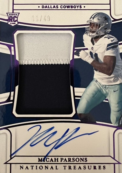 2021 Panini National Treasures - Rookie Patch Autograph Purple #198 ...