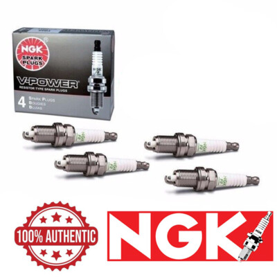 4 X NGK V-Power Resistor OEM Power Performance Spark Plugs BPR5EY ...