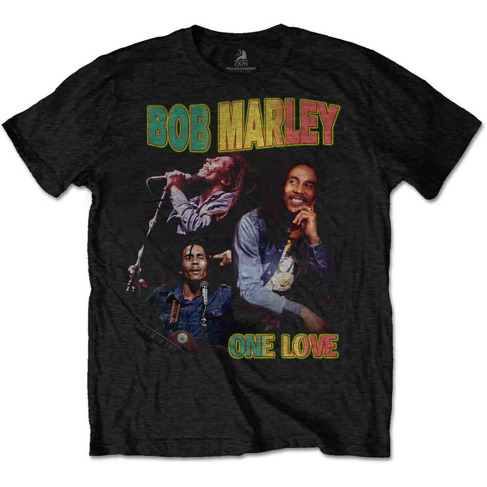 Bob Marley One Love Homage T-Shirt Black New | eBay