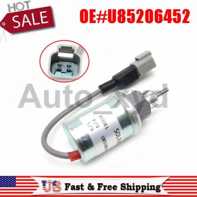 12V Stop Solenoid U85206452 185206452 For Perkins 402D 403D 404D 404C ...