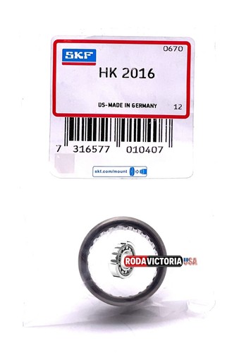 SKF HK 2016 / HK2016, drawn cup needle roller bearing - 20x26x16mm ...