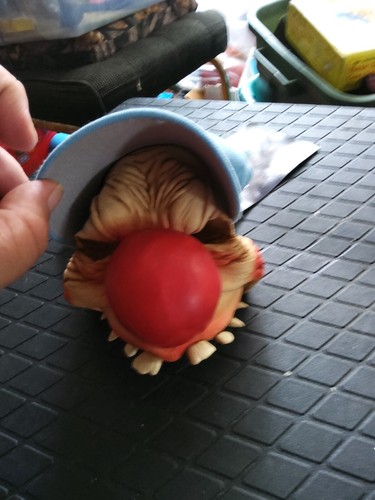 Clowning Around Silly Clown Mask Fool Half Sculpt Adjustable Cap w ...