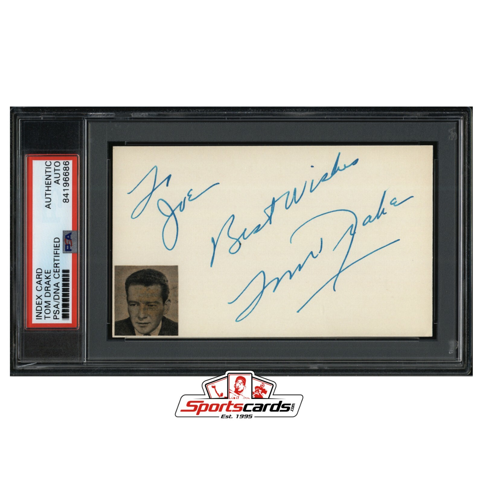 Tom Drake Signed 3x5 Index Card Actor d. 1982 PSA/DNA Meet Me in St ...