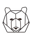 Rust Geometric Bear Head Metal Wall Decor Perfect for Wildlife-Themed ...
