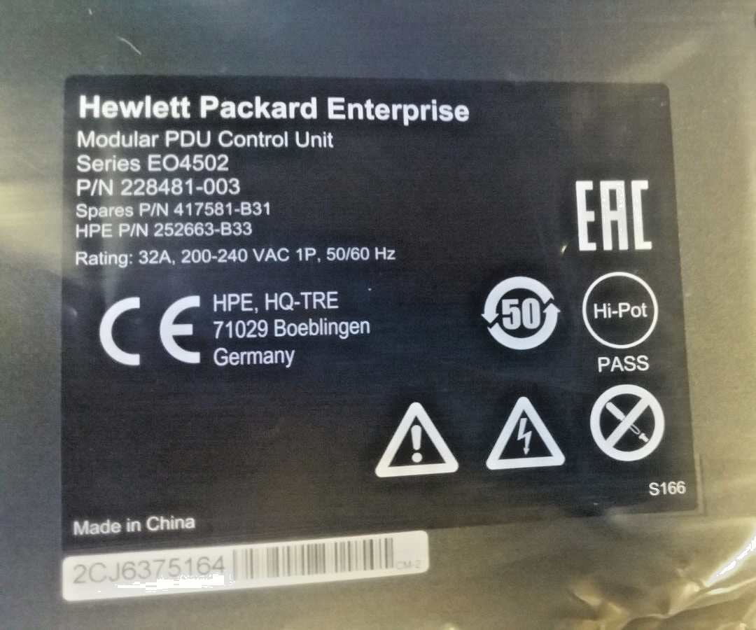 HP Modular Eo4502 4 Port 32a High Voltage PDU Power Distribution Unit ...