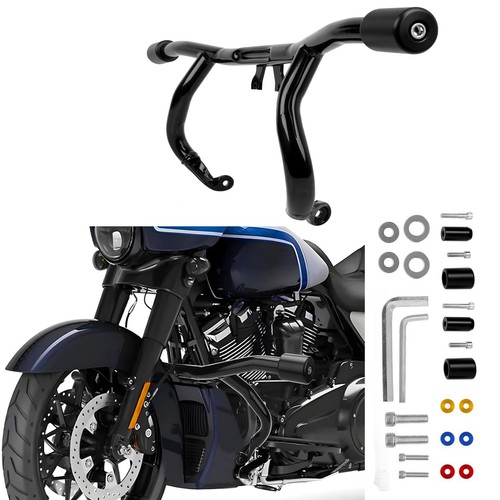For Harley Road King Special 2017-2025 Engine Guard Flat-out Crash Bar ...