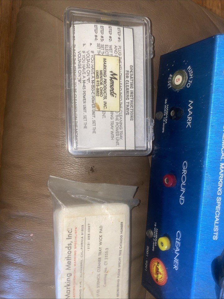 Marking Methods Inc Mark 300 Mark300 Electro Chemical Marking Etching ...