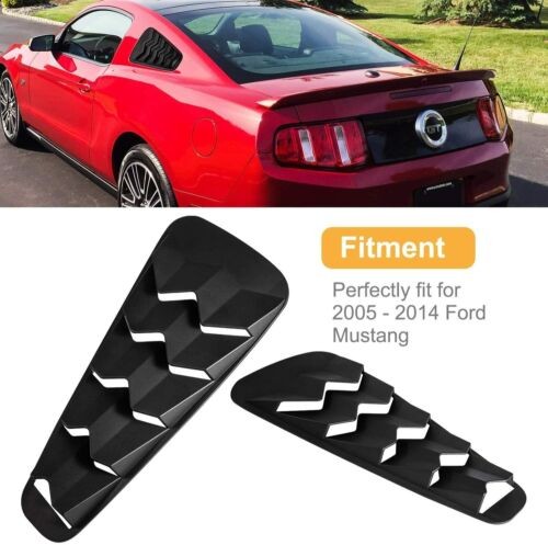 Rear And Side Window Louvers Sun Shade Scoop Cover For Ford Mustang ...