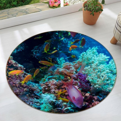 3D Coral Pink Fish O359 Animal Non Slip Rug Mat Elegant Photo Carpet ...