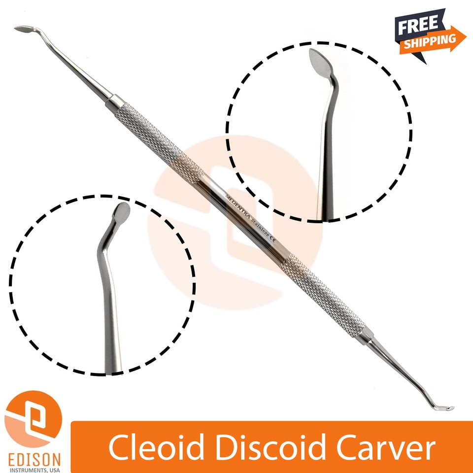 2Pcs Discoid Cleoid Carver Amalgam Restoration Dental Excavator Cavity ...