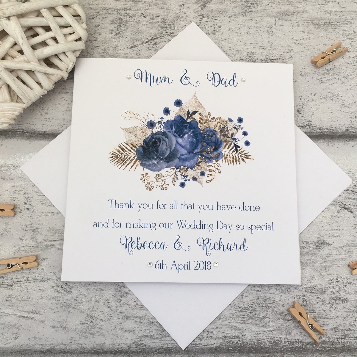 Wedding Program Thank You Message For Parents Thank You Card With
