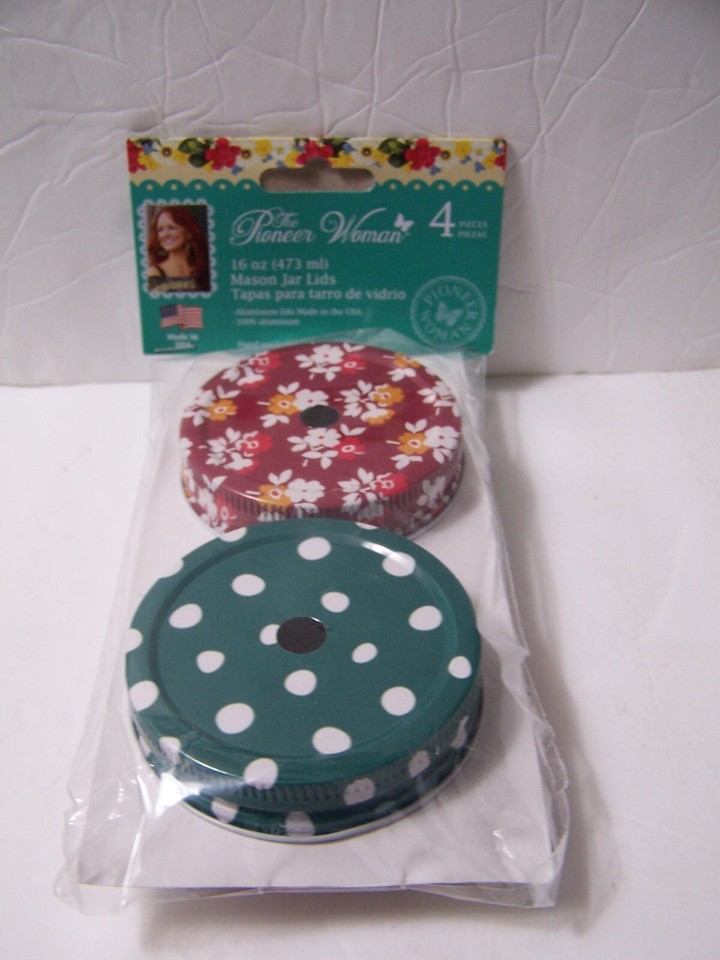 Pioneer Woman Mason Small Mouth Storage Jar Lids (Just Lids) New Set of ...