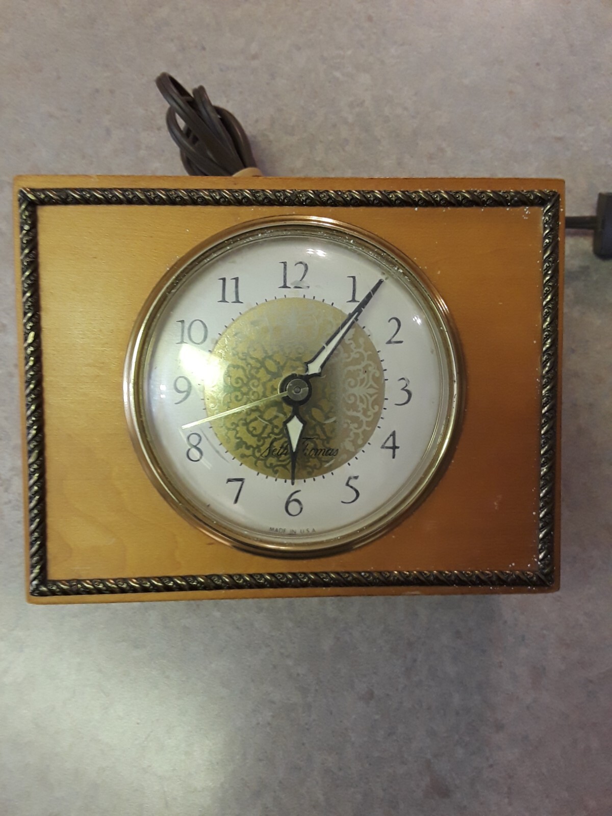 Vintage Seth Thomas Desk Clock 5 1.2 x 4 1/4 Wooden | eBay