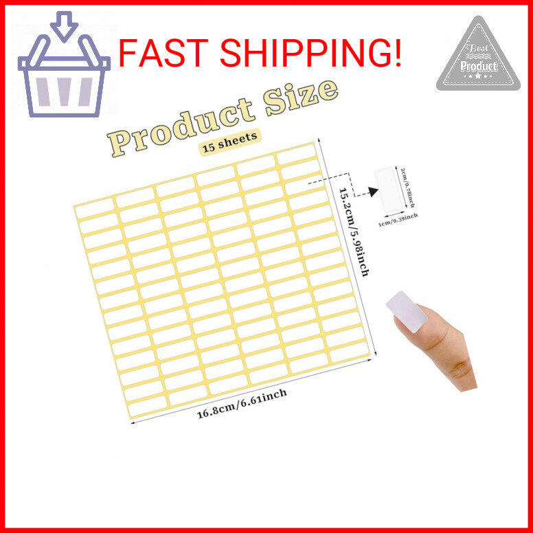 1680 Pcs Matte White Labels Blank Stickers Small Sticky Labels ...