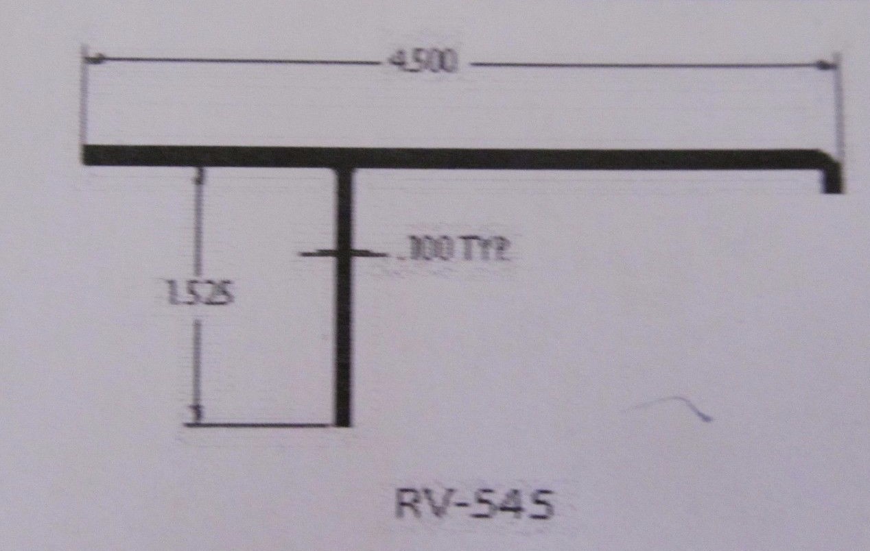 92" White Aluminum Off Set T Molding Slide Out Box Trim | RV-545 | 4 1/ ...