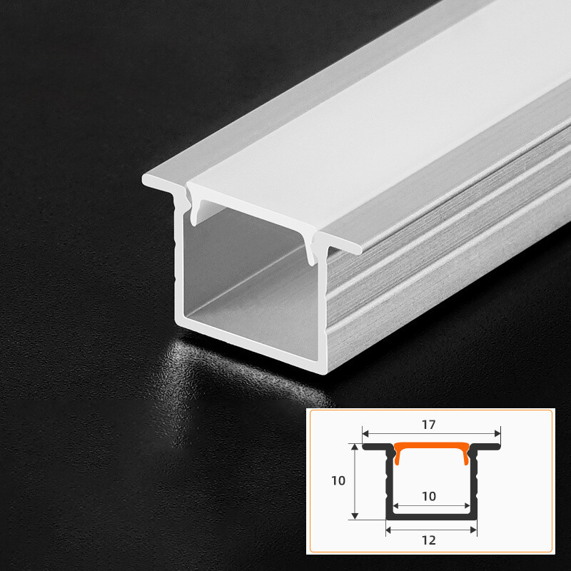 10Pcs 3.3ft Each LED Aluminum Profile Channel Holder with Cover for LED ...