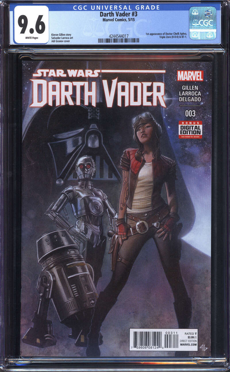 DARTH VADER #3 CGC 9.6 WHITE PAGES // 1ST APPEARANCE DR CHELLI APHRA ...