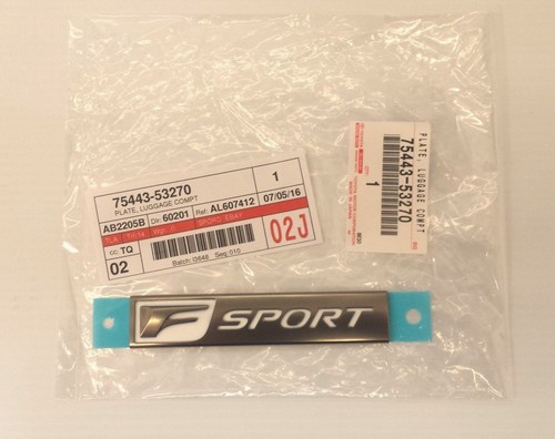 LEXUS OEM FACTORY F SPORT REAR EMBLEM NAME PLATE 2014-2016 IS250 IS350 ...