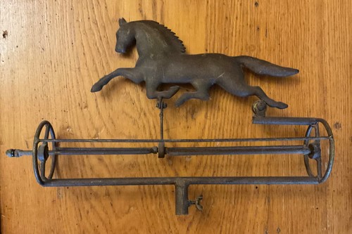 Early Weathervane Motion Tin Trotting Horse Topper | eBay
