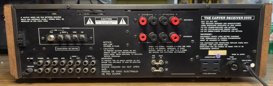 Carver Receiver 2000 (MXR‑2000) – Vintage 200 WPC Powerhouse – Tested ...
