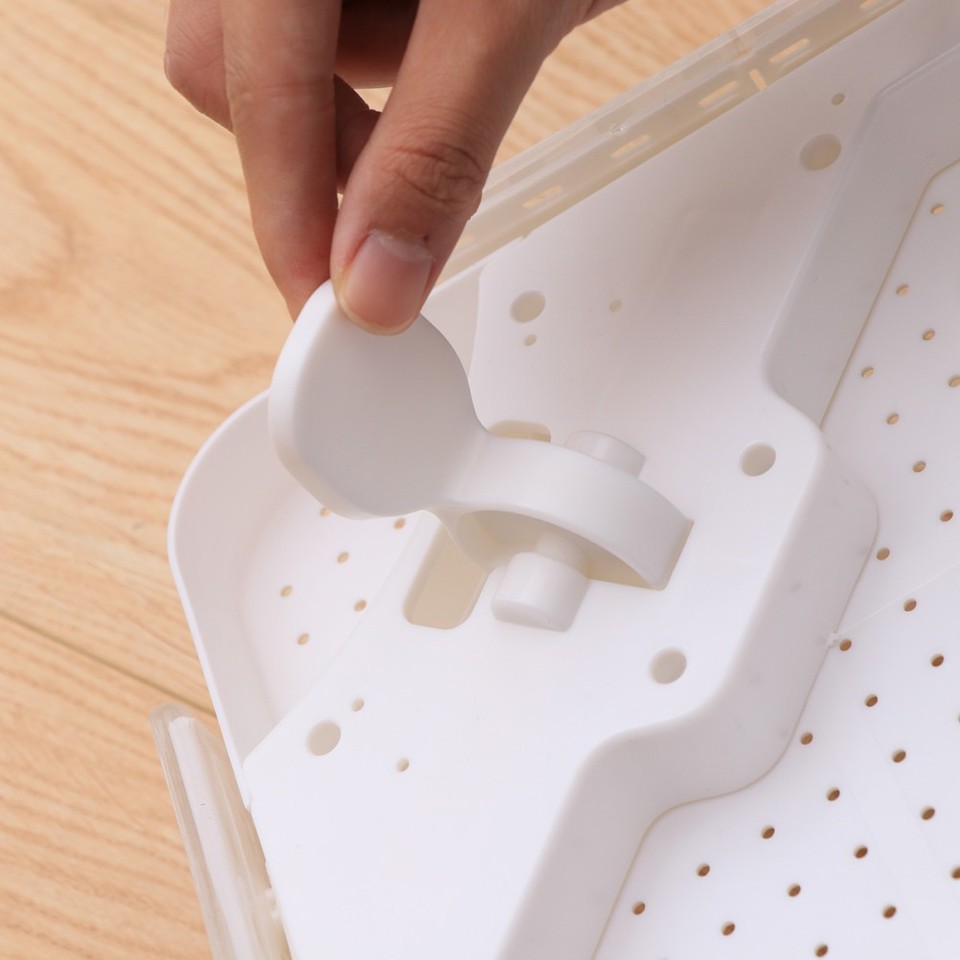 Kitchen Bathroom Corner Snap Shelf With Double Suckers And Plastic ...