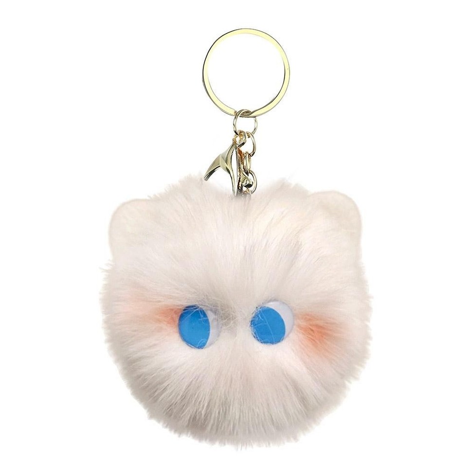 Cat Ball Mountain Black Coal Ball Cat Hand Made Plush Key Doll Chain ...