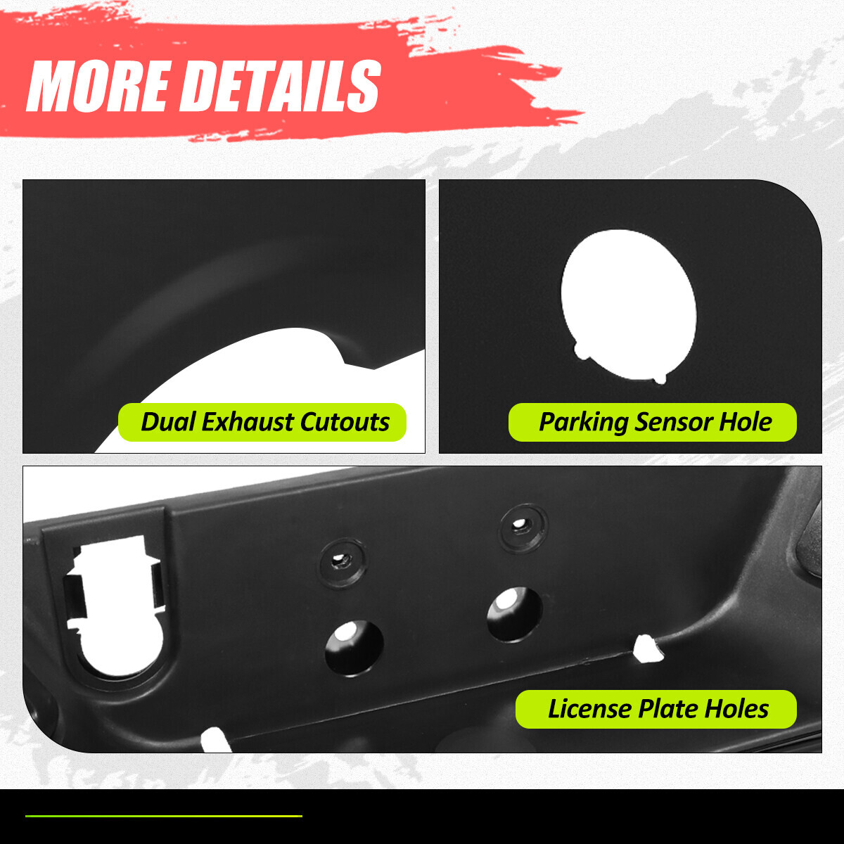 Rear Step Bumper Assembly for Ram 1500 w/Dual Exhasut Sensor Holes 09 ...