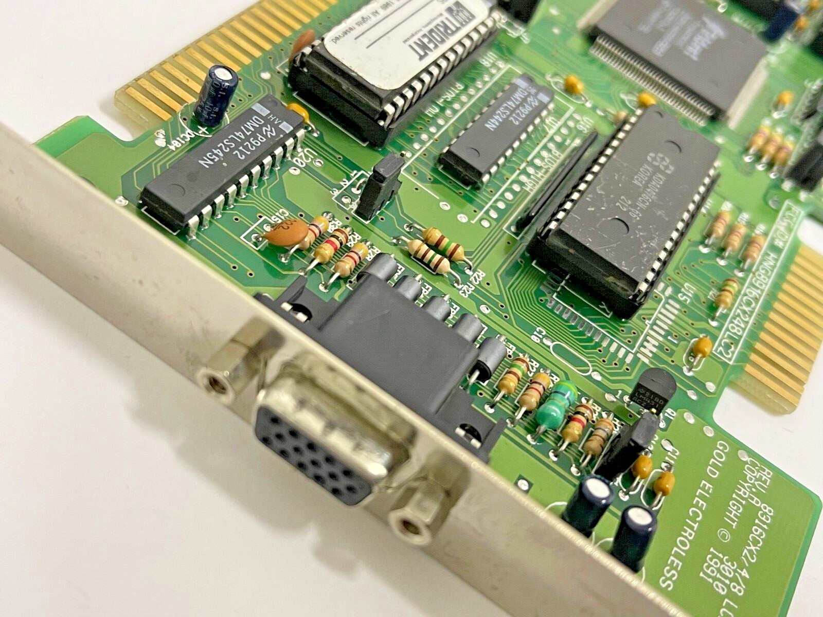 VINTAGE 1991 TRIDENT MICROSYSTEMS TVGA8900C 1 MEG ISA VGA CARD MXB117 ...