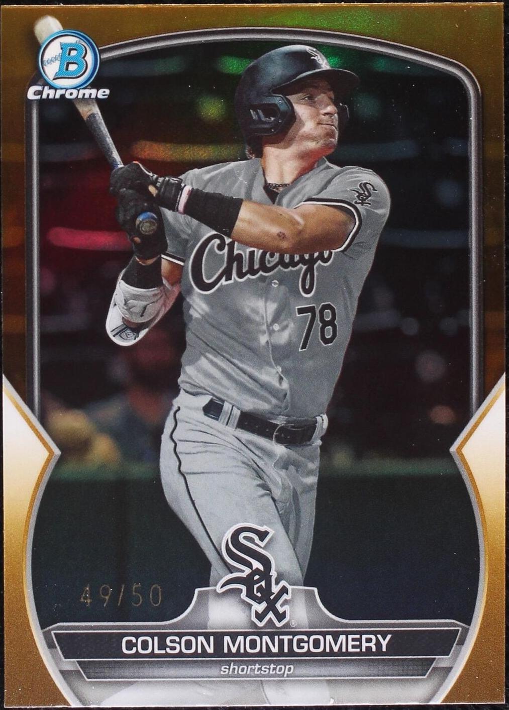 2023 Bowman Draft - Chrome Colson Montgomery #BDC-191 Gold Refractor ...