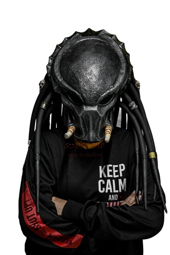 Tracker Predator Latex Rubber Mask Replica Alien Cosplay Costume ...