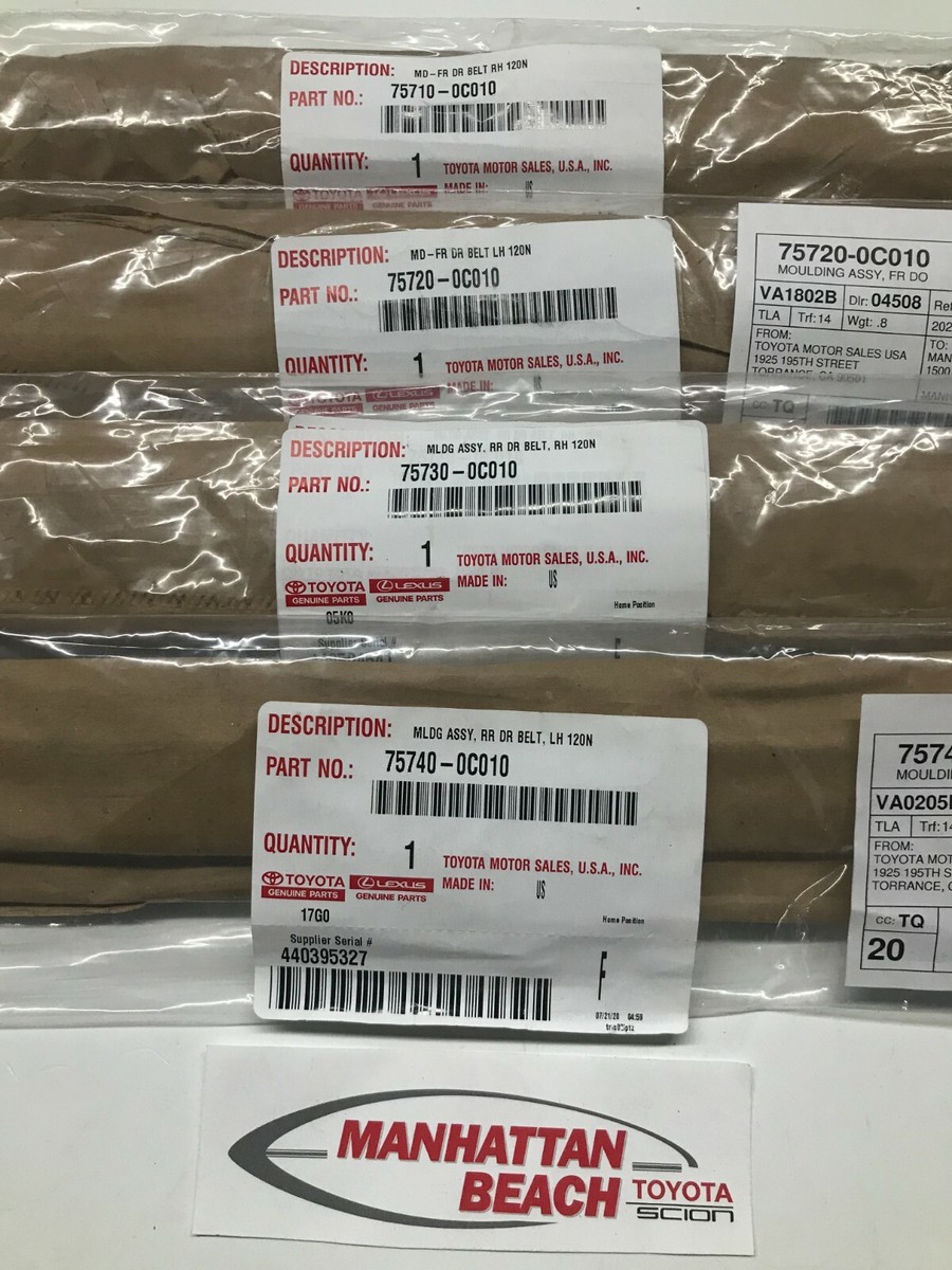 Toyota Tundra Window Weather Stripping A-Premium [4PCS] Front & Rear ...