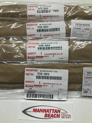 01-07 SEQUOIA DOOR Belt Molding Weatherstrip (FULL SET 4PC) Genuine ...