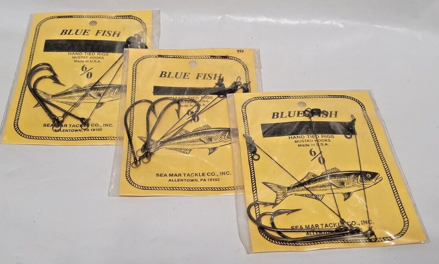 (3) 3 PACK BLUEFISH CHUM HOOKS CHUNK RIG SIZE 6/0 WIRE SNELLED HOOK | eBay