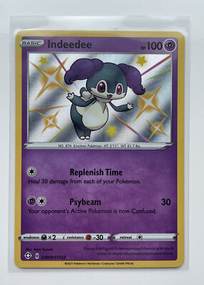 Pokemon TCG - Shiny Indeedee Shining Fates SV059/SV122 Rare Holo - MINT ...