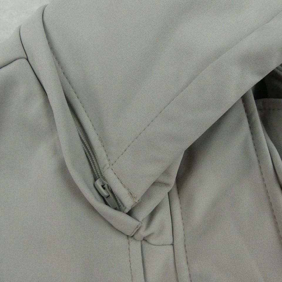 Nine West Jacket Womens Large Light Gray Hooded Anorak Softshell Water ...