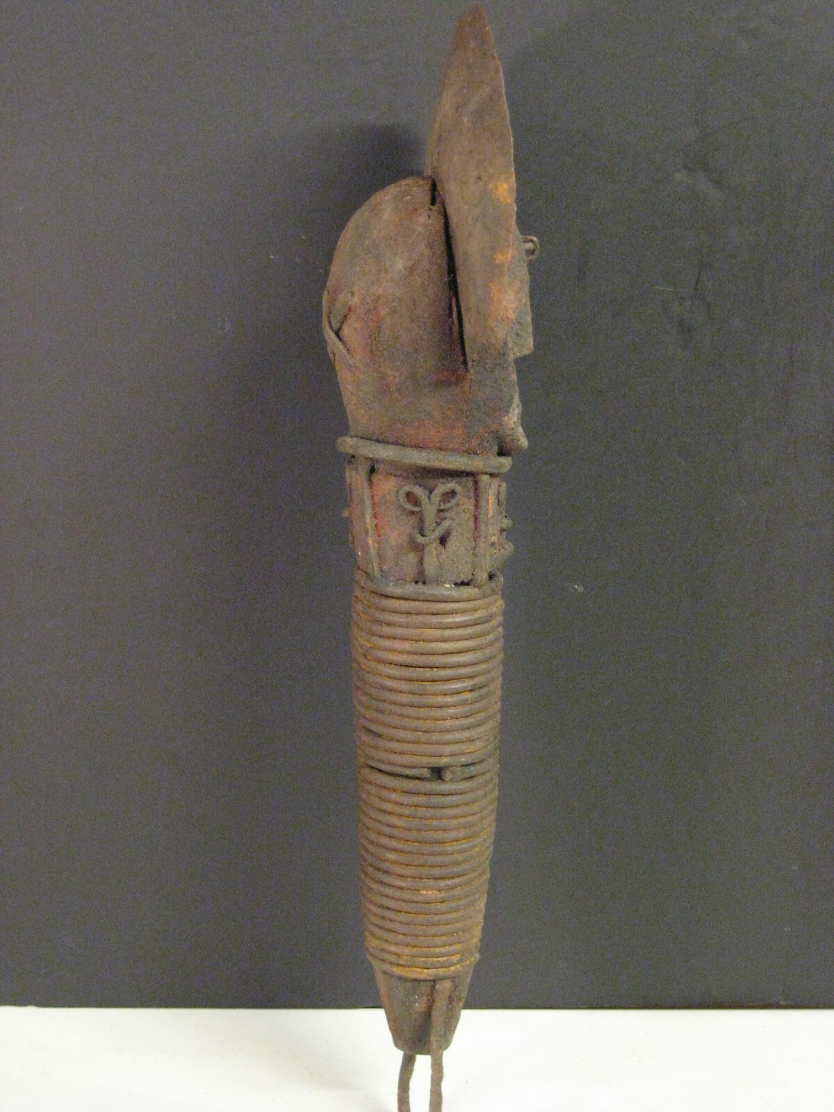 Ofo ritual staff, wood and iron statue, African, Nigeria, Igbo culture ...