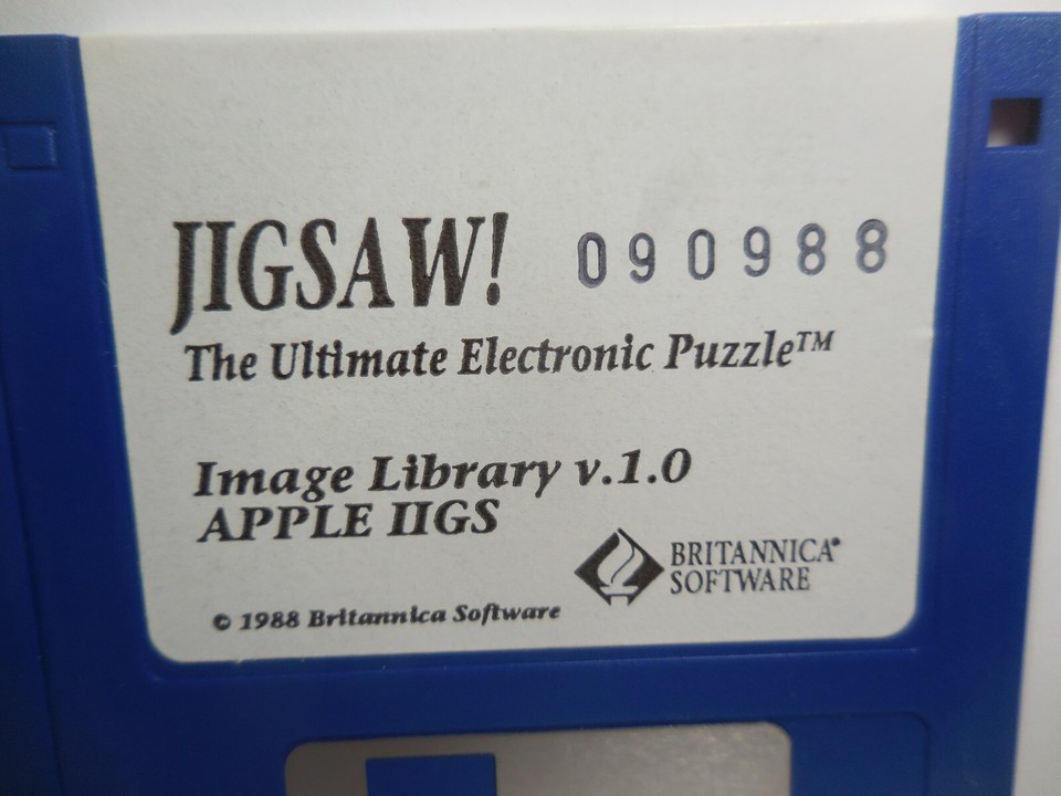 Jigsaw The Ultimate Electronic Puzzle Apple II GS 1988 3 1/2" Floppy ...